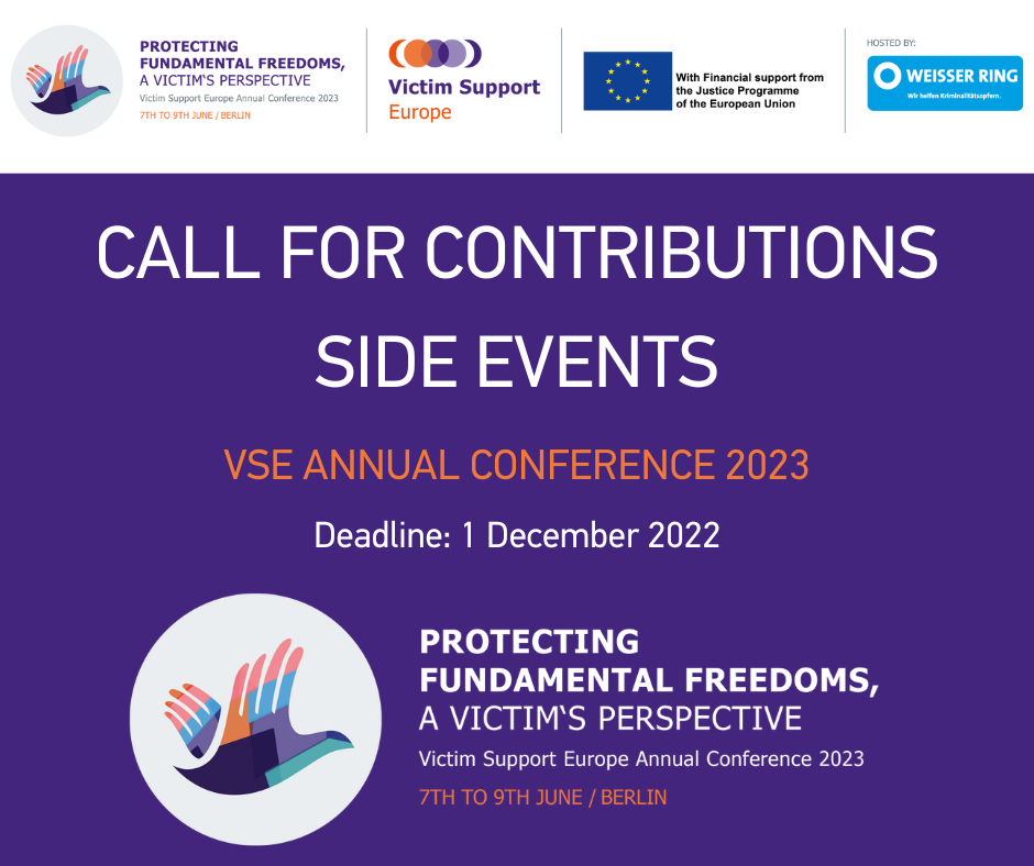 Extended deadline to submit your side event proposal for VSE Annual Conference 2023! – Victim ...