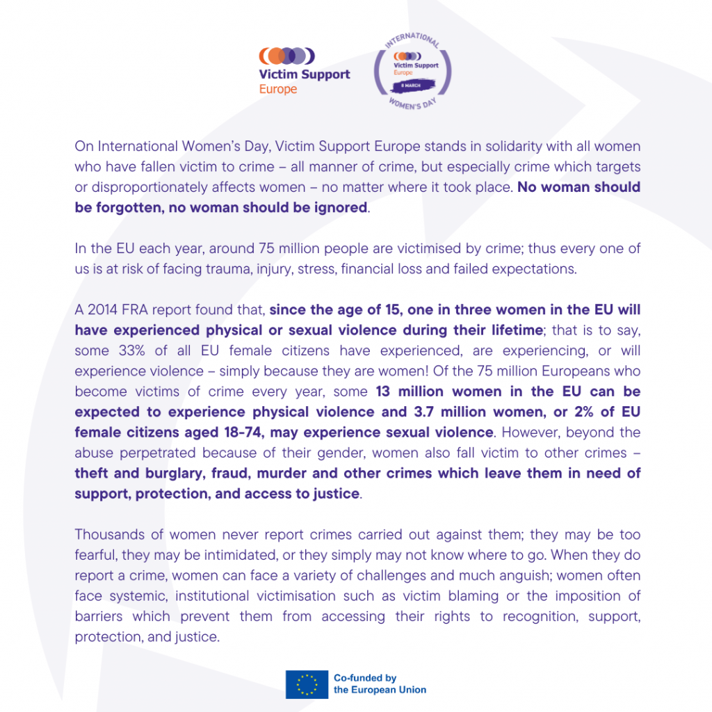 No Woman Left Behind – Victim Support Europe