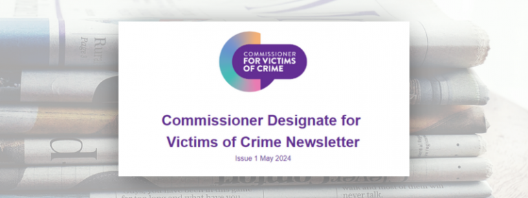 Commissioner Designate for Victims of Crime Northern Ireland Releases ...